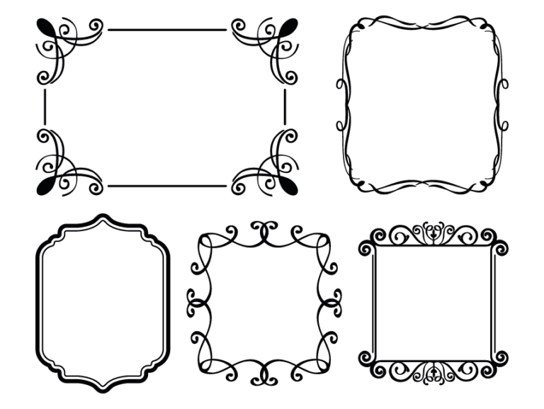 Ornamental Vintage Text Frame Outline - free svg file for members - SVG ...