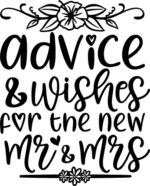 Advice and wishes for the new Mr and Mrs free svg file for members ...