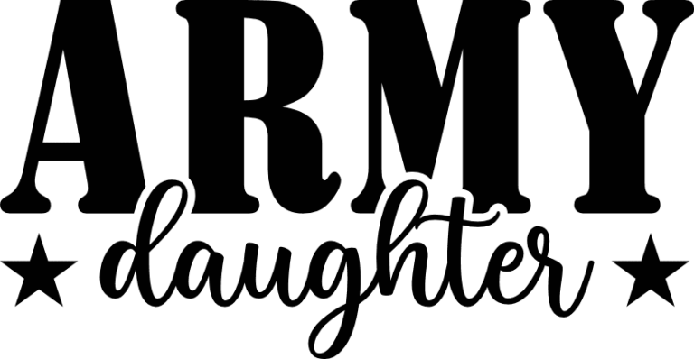 Army Daughter free svg file for members, kids tshirt design - SVG Heart