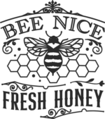 Bee nice, fresh honey free svg file for members, farmhouse sign - SVG Heart