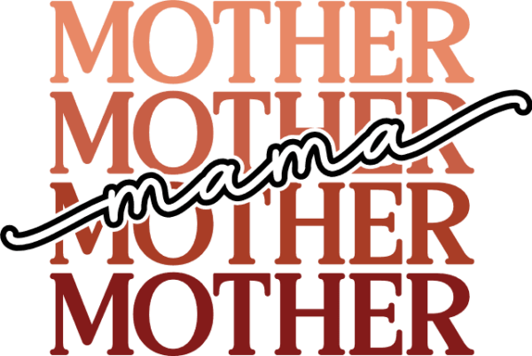 Mother, mama, echo stacked text free svg file for members, tee design ...