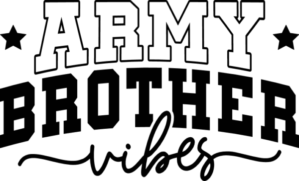 Army brother vibes free svg file for members, gift for US army soldier ...