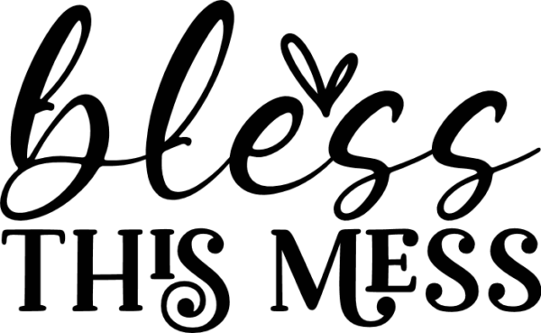 Bless this mess free svg file for members, funny craft room sign, wall ...