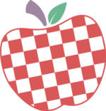Checkered print apple free svg file for members, school clipart image ...