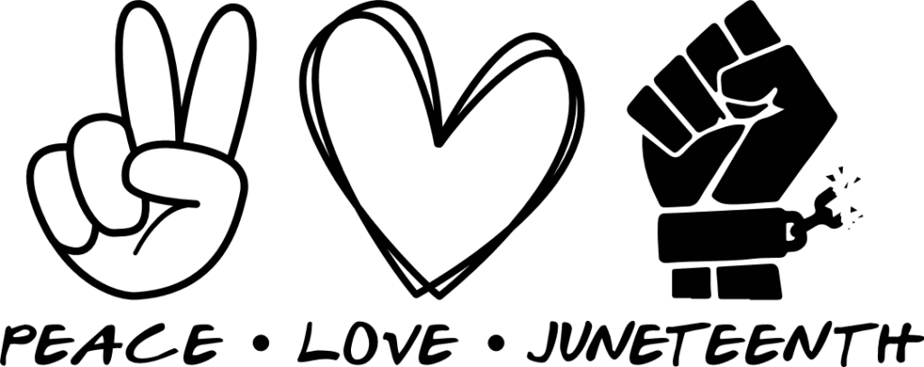 Peace, love, Juneteenth sign free svg file for members, Black history ...