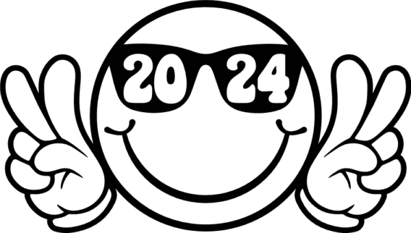 Peace sign and Smiley emoji with sunglasses, 2024 free svg file for ...