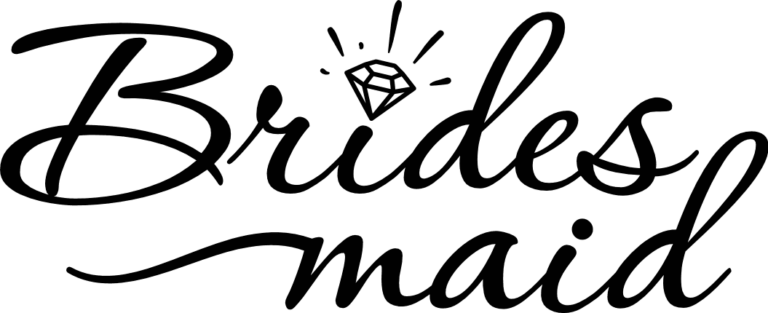 Bridesmaid sign free svg file for members, t-shirt design - SVG Heart