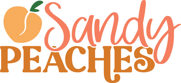 Sandy Peaches free svg file for members, funny beach day tshirt design - SVG Heart