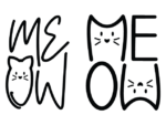 Meow sign free svg file for members, cat lover tshirt design - SVG Heart