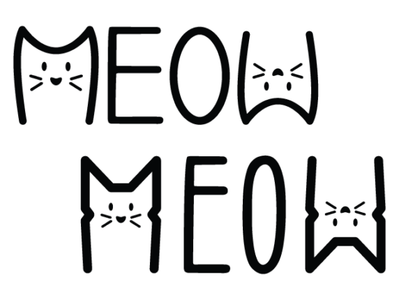 Meow cat lover tshirt design free svg file for members - SVG Heart