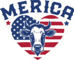 Merica sign, Cow head and USA flag heart free svg file for members ...
