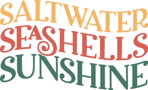 Salt water, seashells, sunshine free svg file for members, beach day ...