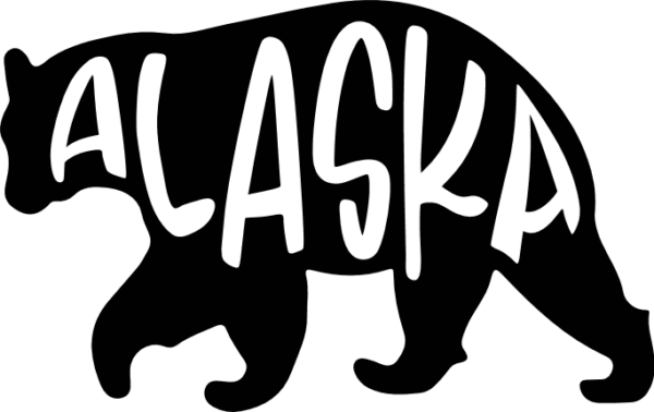 Alaska sign, bear silhouette free svg file for members, svg design for ...