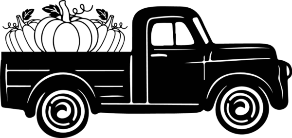 Truck loaded with pumpkins clipart image free svg file for members ...