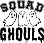 Squad Ghouls Free SVG File for Members - Halloween T-shirt Design with ...