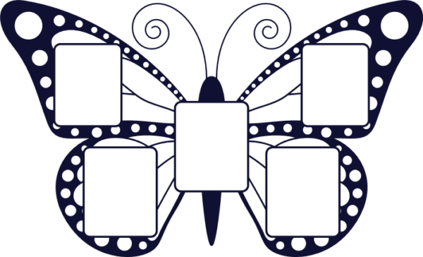 Butterfly picture frame Free SVG File for Members - Decorative Photo ...