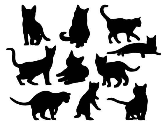 Cats Sitting and Walking Poses Free SVG File bundle for Members - kitty ...