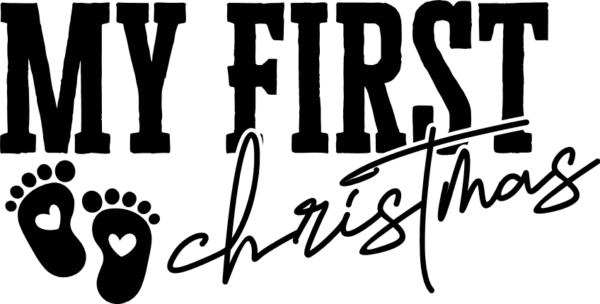 My First Christmas Free SVG File for Members - Holiday Baby onesie ...