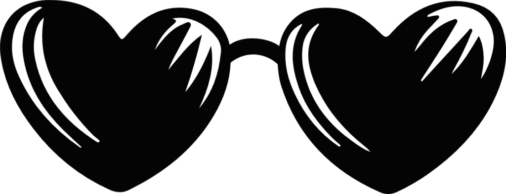 Trendy Heart Shaped Sunglasses Free SVG File for Members - Valentine’s ...