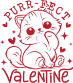 Purr-fect Valentine Cat SVG Free File for Members - Cute Kitty ...