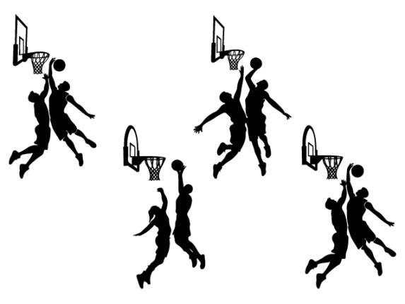 Basketball Player Dunking Silhouette Free SVG File bundle for Members ...