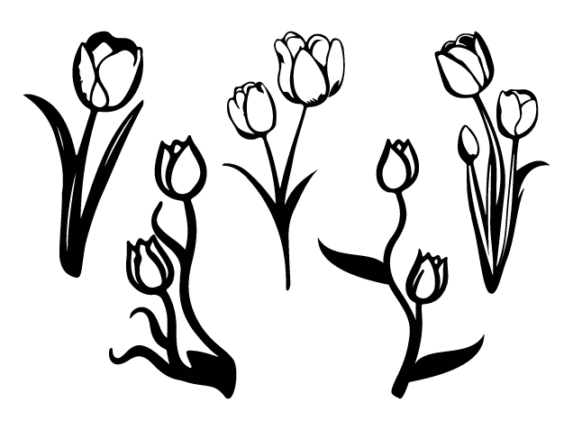 flowers and blooms bundle, spring, decorative free svg file - SVG Heart