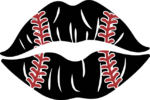 Baseball Lips Free SVG File for Members - sassy softball kiss clipart ...