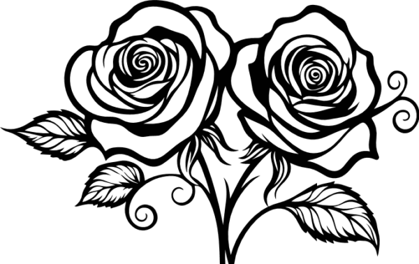 rose flower clipart image free svg file - SVG Heart