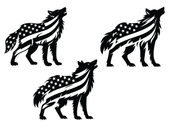 American Flag Wolf Free SVG File Bundle for Members - Wild Animal ...