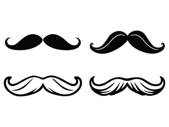 Mustache silhouette, free svg file bundle - man moustache clipart image ...