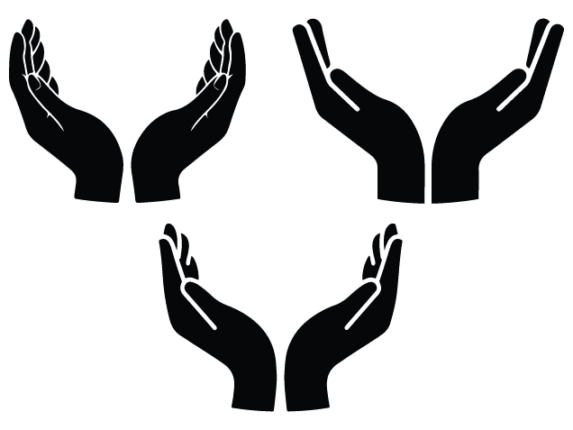 Cupped Hands silhouette Free SVG File Bundle for Members – uplifted ...