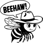 Beehaw, Cowboy Bee cartoon character Free SVG File for Members ...