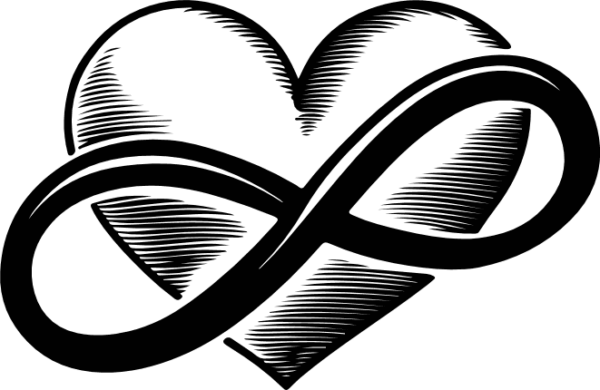 Infinity loop with heart Free SVG File for Members - infinity love ...