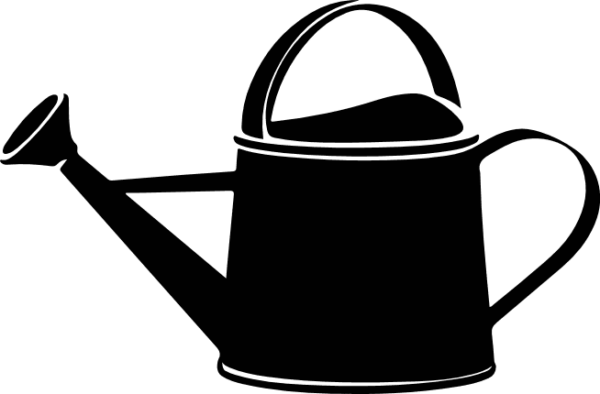 Watering can silhouette free svg file for members - gardening clipart ...