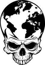 World Map Skull Free SVG File for Members – Earth Skull vector image ...