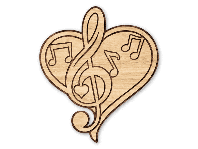 Heart with Treble Clef Free SVG File for Members – Music heart clipart ...