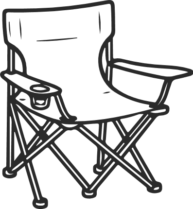 Folding Camping Chair Free SVG File – Portable Camp chair clipart image ...